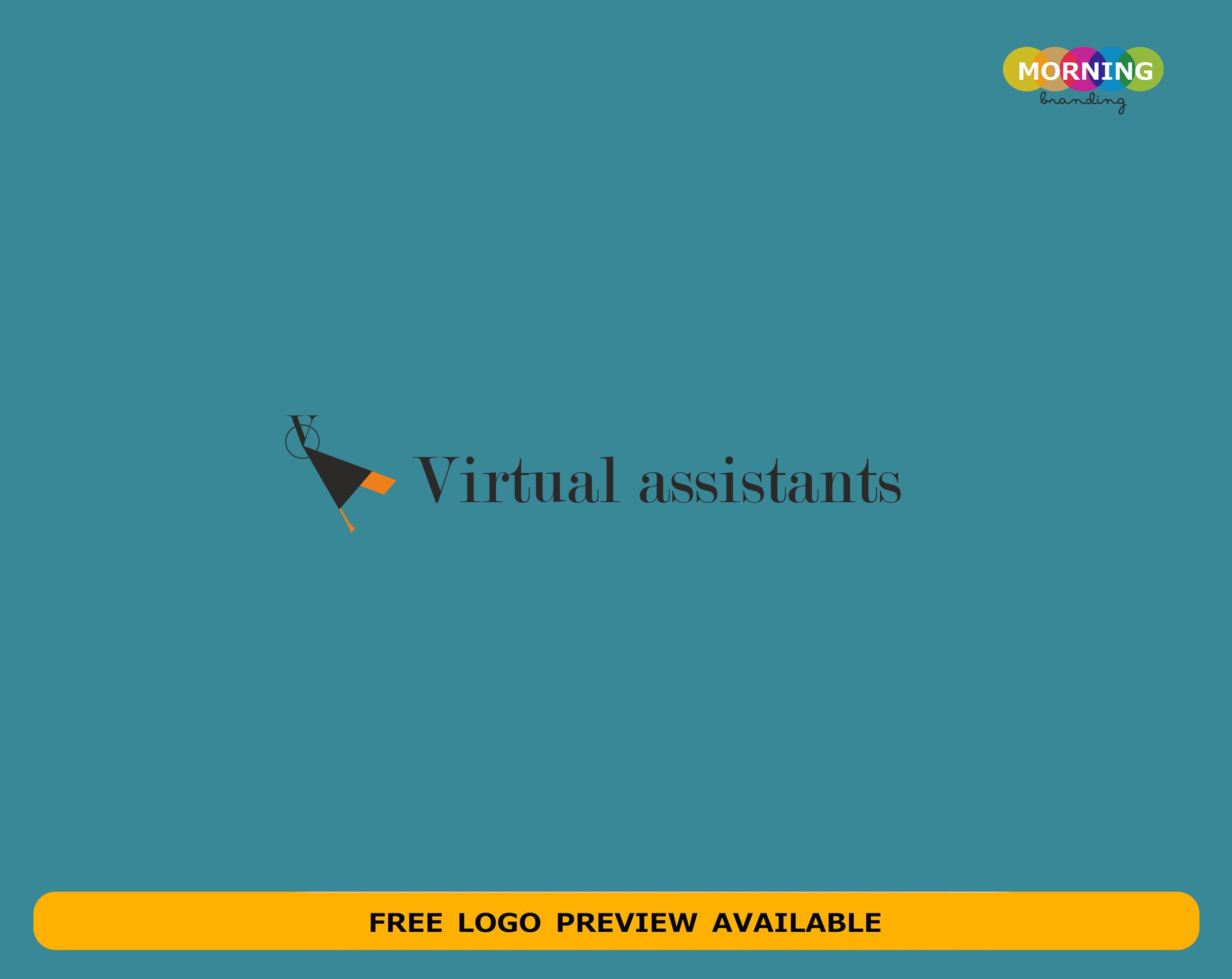 Virtual Assistant Logo Premade Logo, Personal Assistant, Simple Logo ...