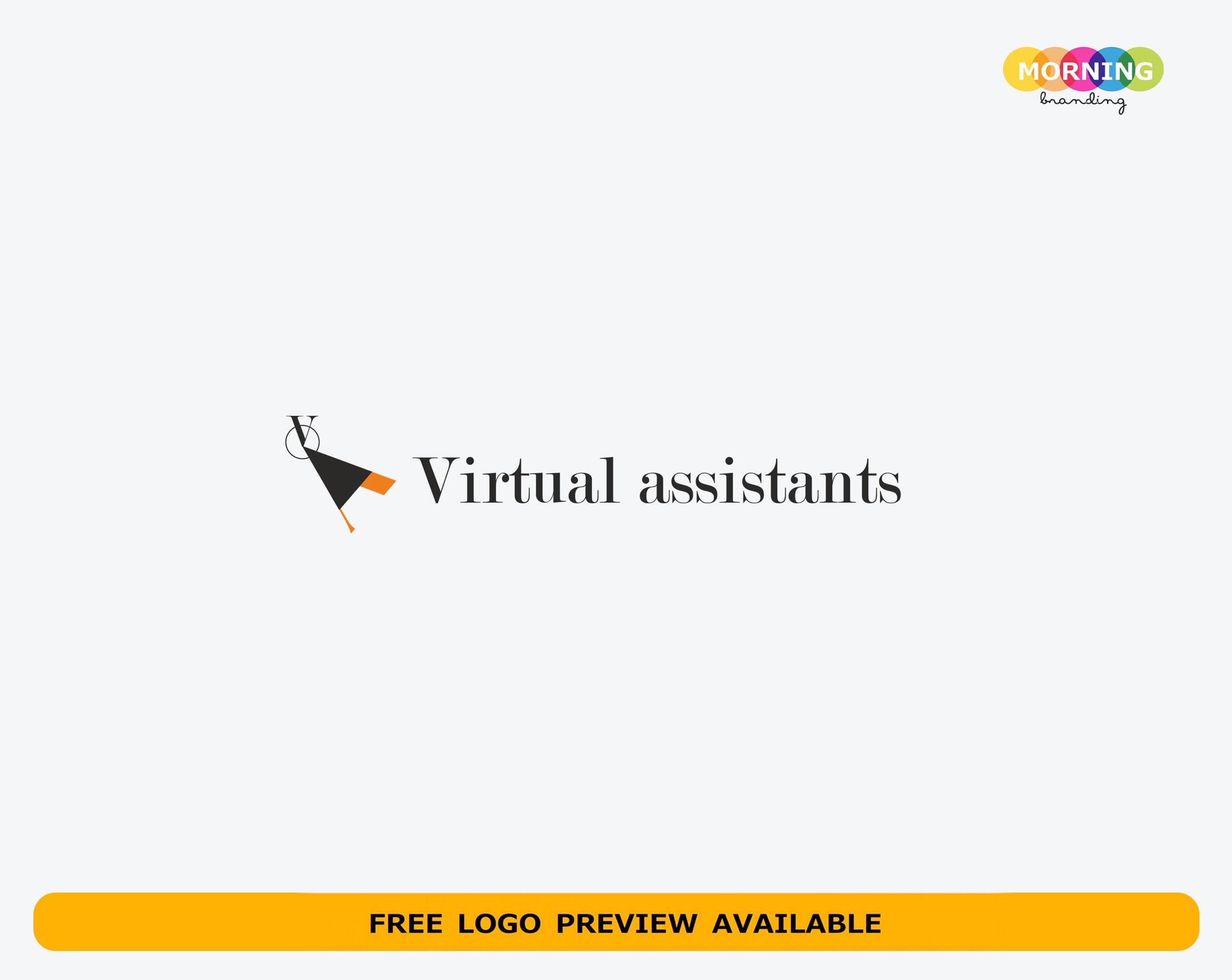 Virtual Assistant Logo Premade Logo, Personal Assistant, Simple Logo ...