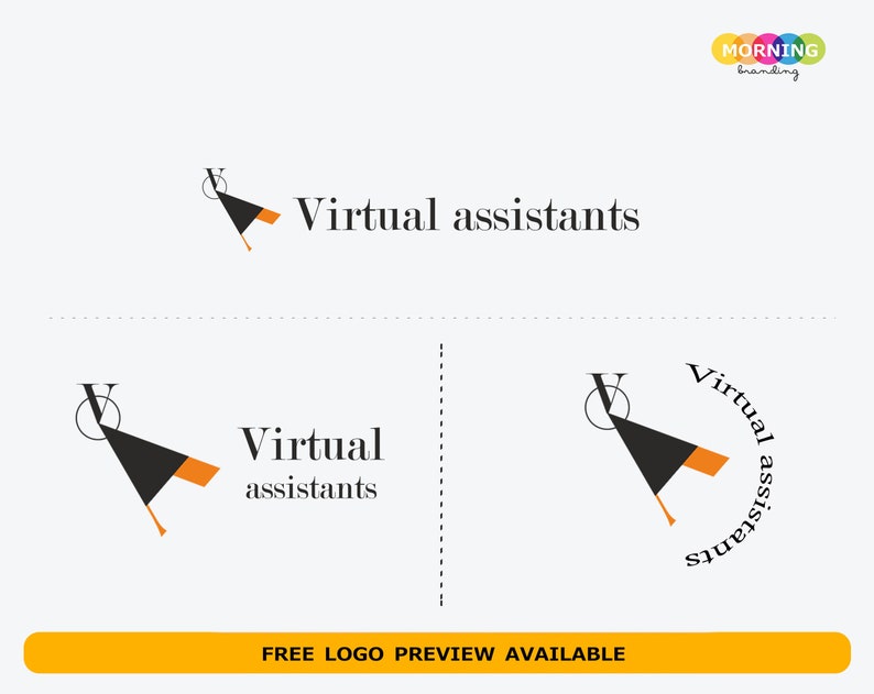 Virtual Assistant Logo Premade Logo, Personal Assistant, Simple Logo ...