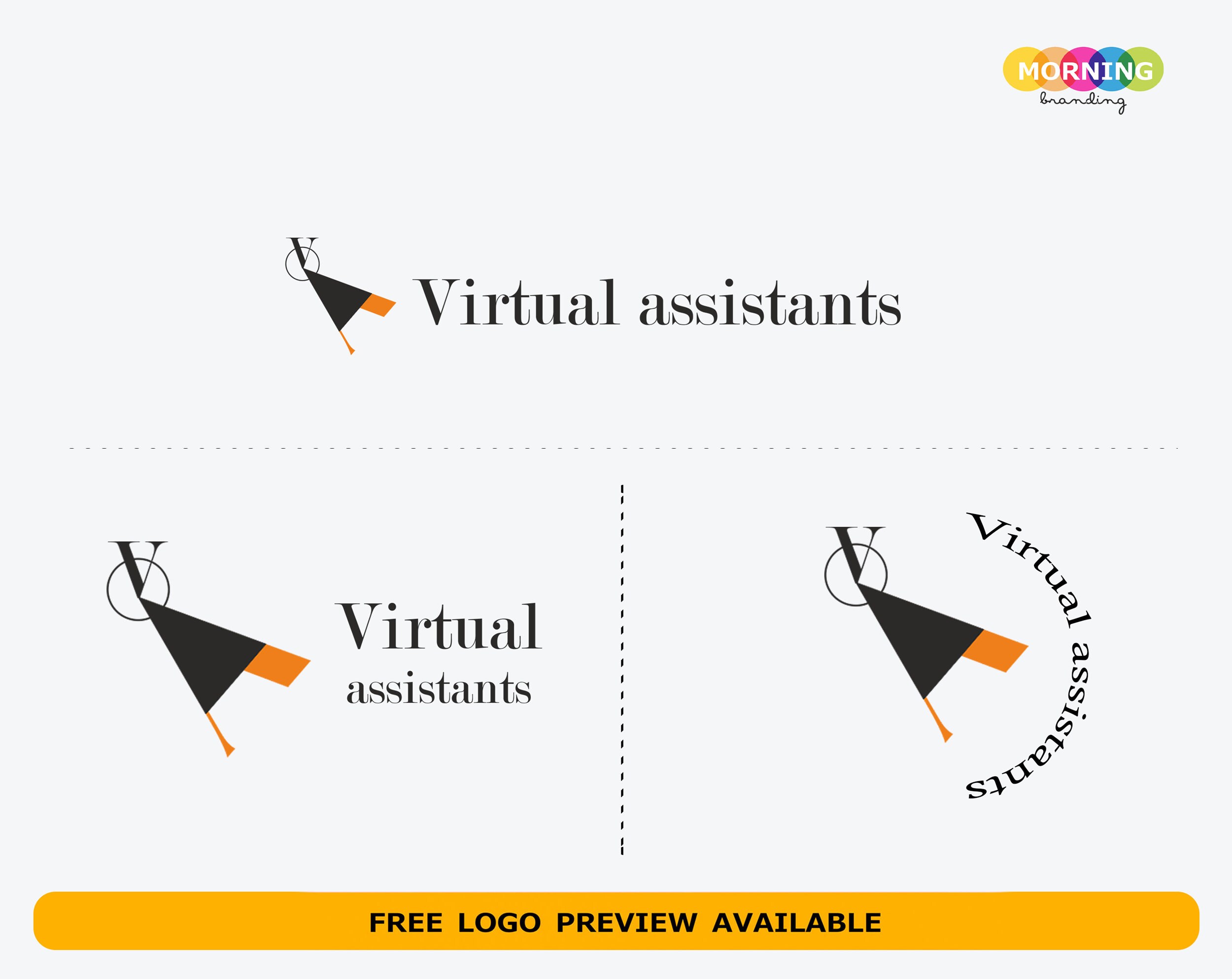 Virtual Assistant Logo Premade Logo, Personal Assistant, Simple Logo ...