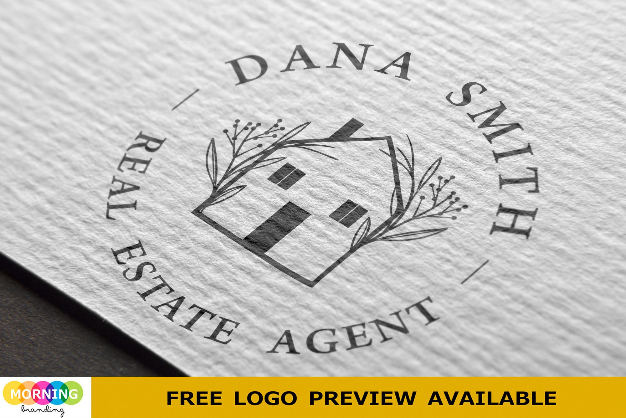 Flower House Logo for Realtorreal Estate Logo Premade Logo | Etsy