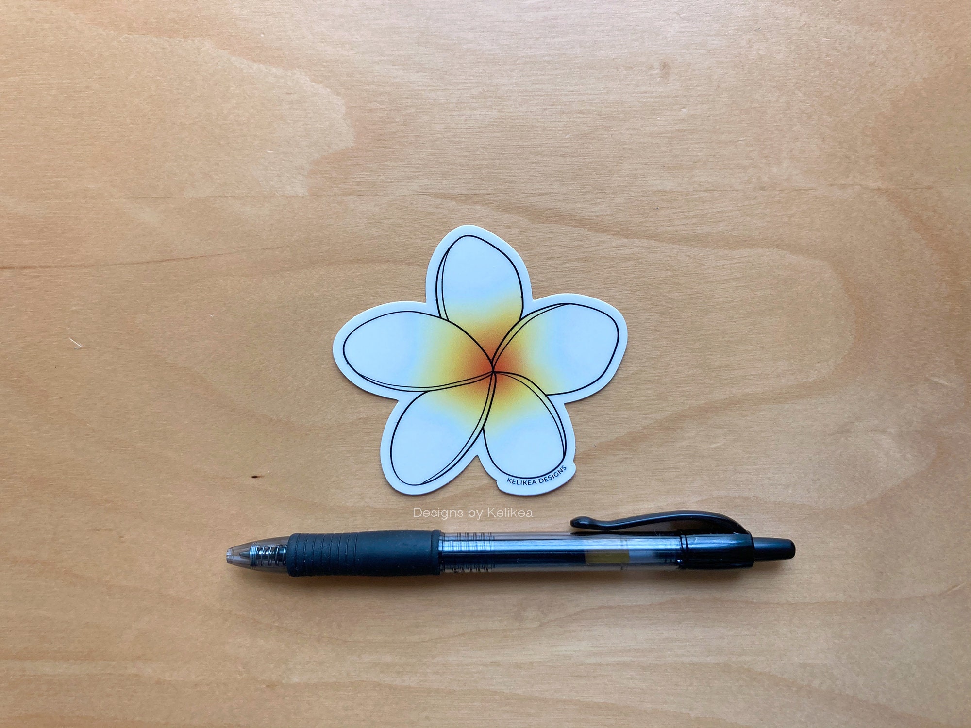 Plumeria Flower Die Cut Vinyl Sticker | Flower Sticker | Blossom ...
