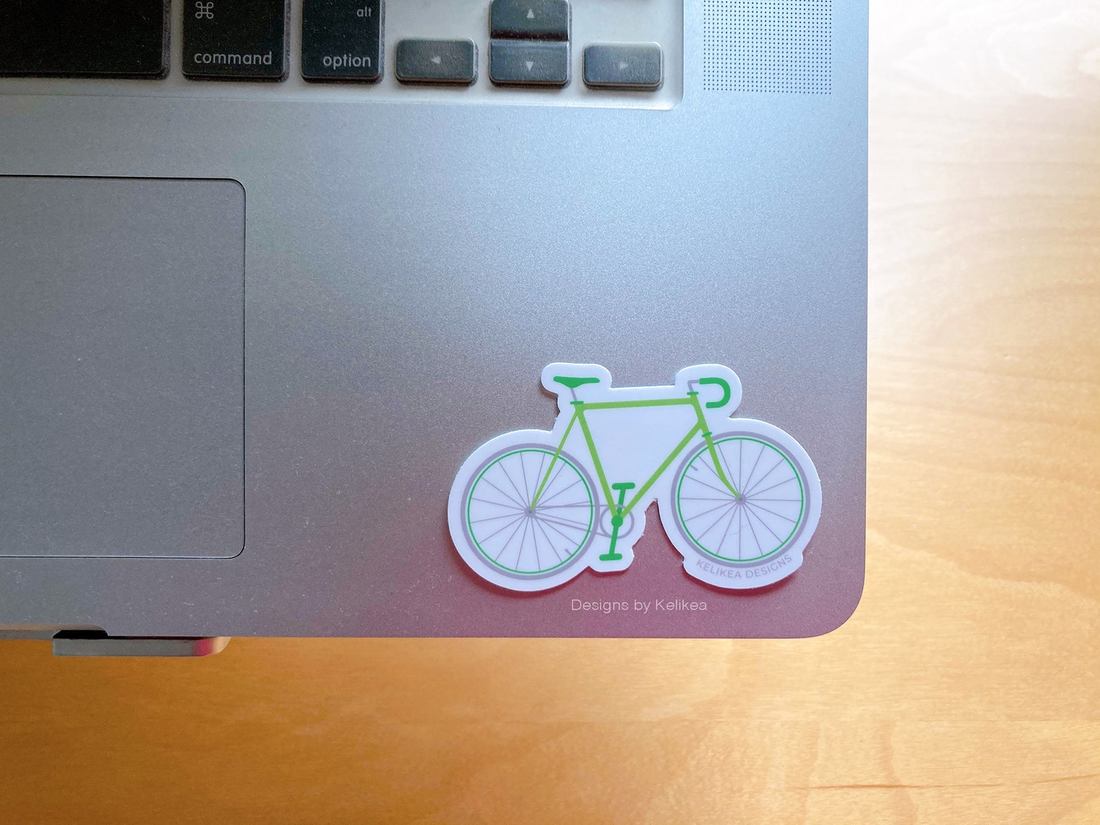 Fixie Bike Die Cut Vinyl Sticker | Fixed Bike | Bicycle Sticker | Green ...