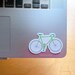 Fixie Bike Die Cut Vinyl Sticker | Fixed Bike | Bicycle Sticker | Green ...