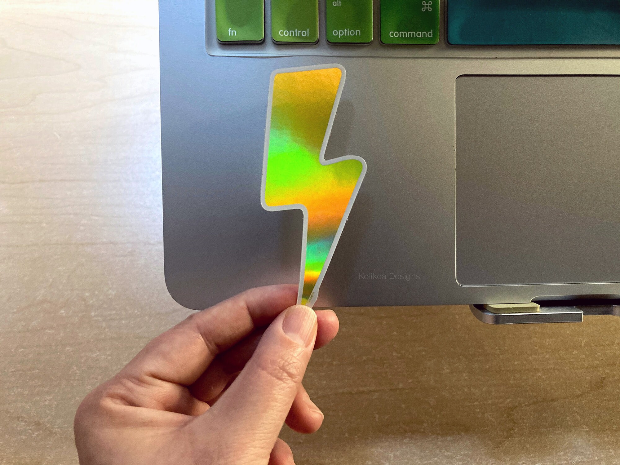 Holographic Lightning Bolt Sticker | Glossy Die Cut Sticker | 80s ...