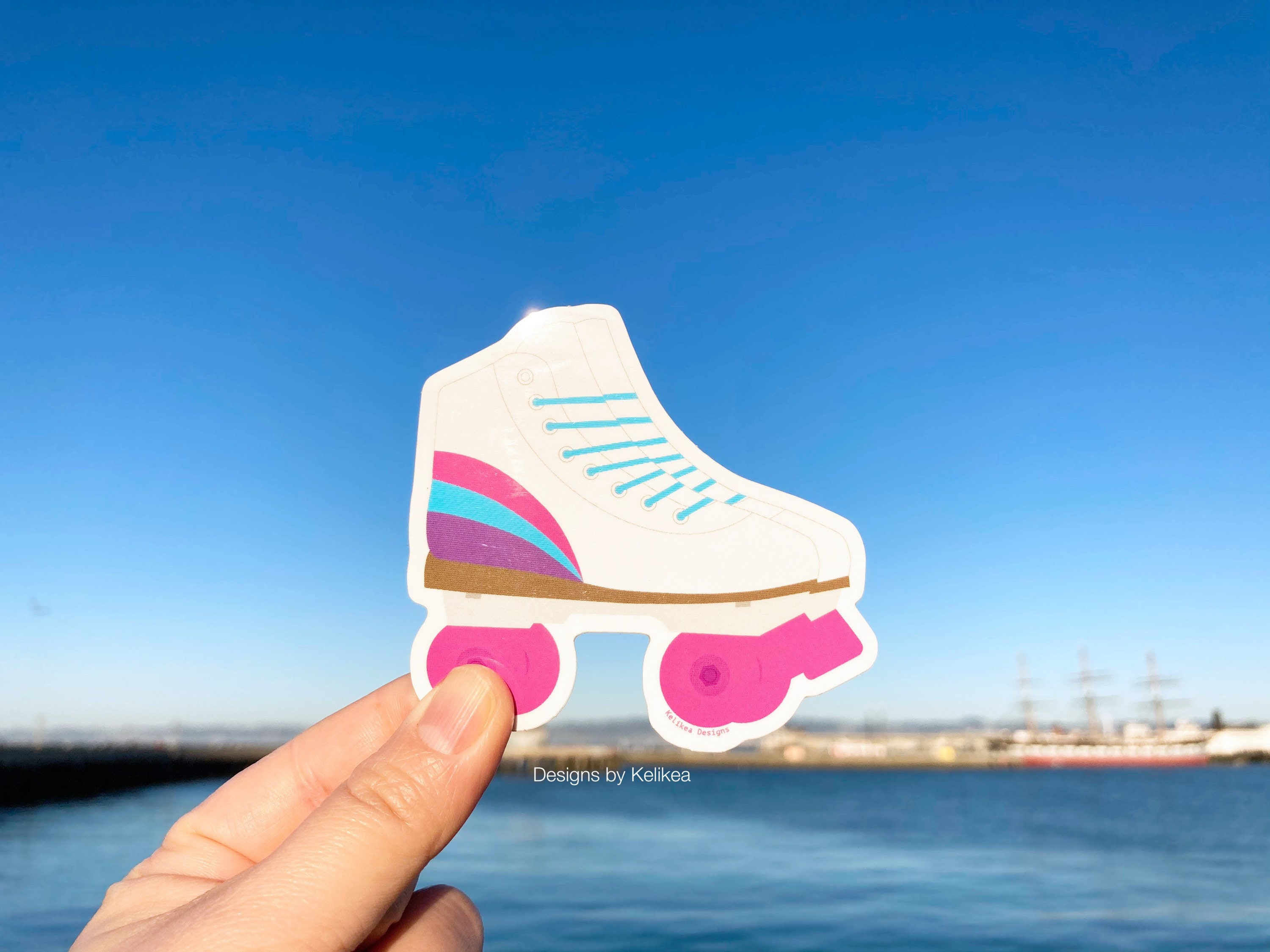 Roller Skate Sticker | Vinyl Sticker | 80s Sticker | Retro Sticker ...