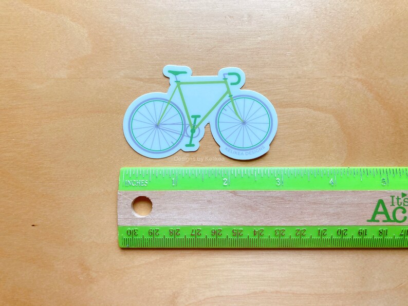 Fixie Bike Die Cut Vinyl Sticker | Fixed Bike | Bicycle Sticker | Green ...