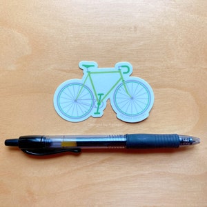 Fixie Bike Die Cut Vinyl Sticker | Fixed Bike | Bicycle Sticker | Green ...