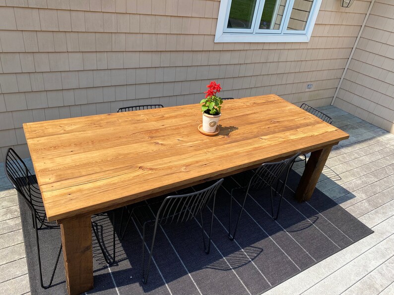 Farmhouse Dining Table, Reclaimed Wood, Outdoor Table, Farmhouse Table ...