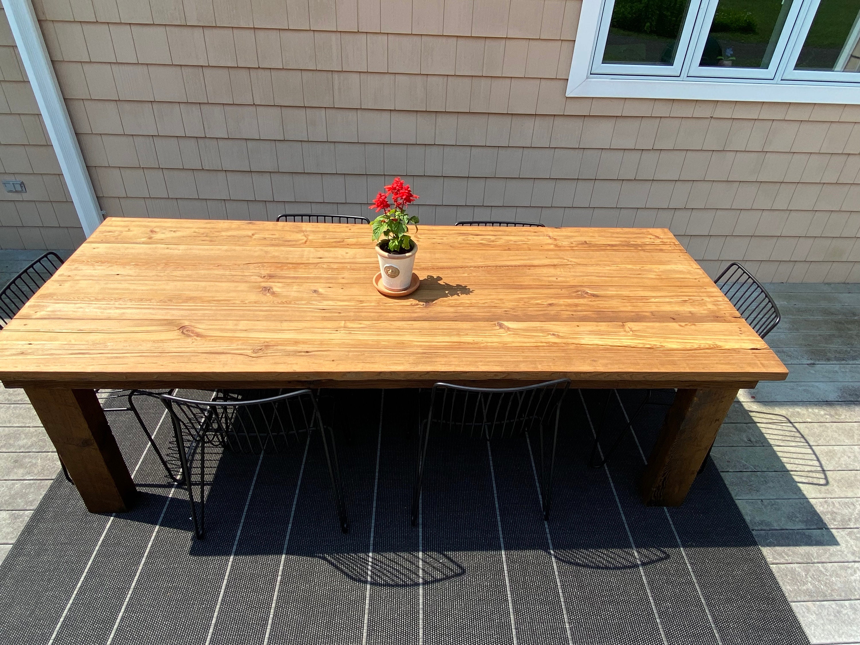 Farmhouse Dining Table, Reclaimed Wood, Outdoor Table, Farmhouse Table ...