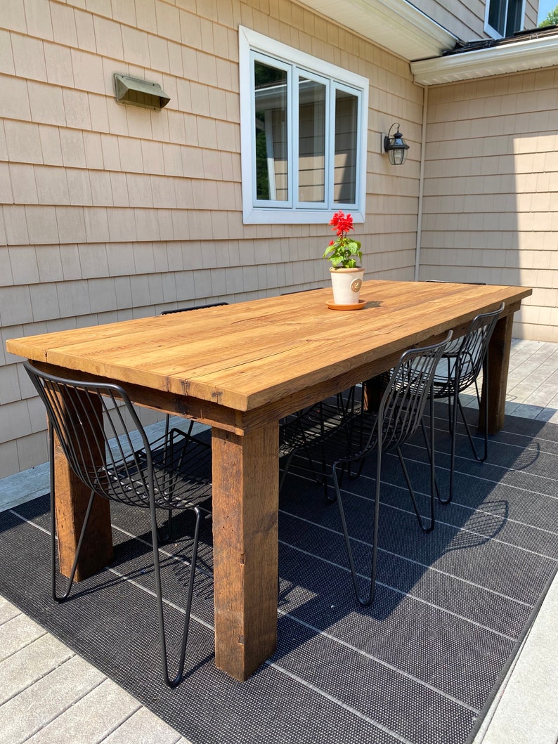 Farmhouse Dining Table, Reclaimed Wood, Outdoor Table, Farmhouse Table ...
