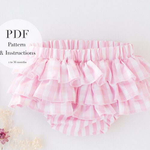 Bloomer With Straps PDF Pattern & Tutorial Baby Bloomer With - Etsy