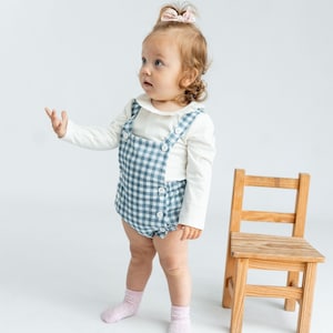 Baby Overalls Sewing Pattern & Tutorial: Easy Playsuit (PDF Download ...