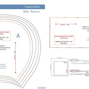 Baby Bonnet Sewing Pattern: 3 Styles, Newborn to 24 Months (PDF Pattern ...