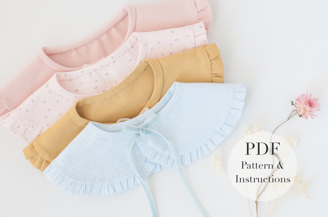 Peter Pan Fake Collar Tutorial 0 to 18 Months, False Collar Pattern and ...