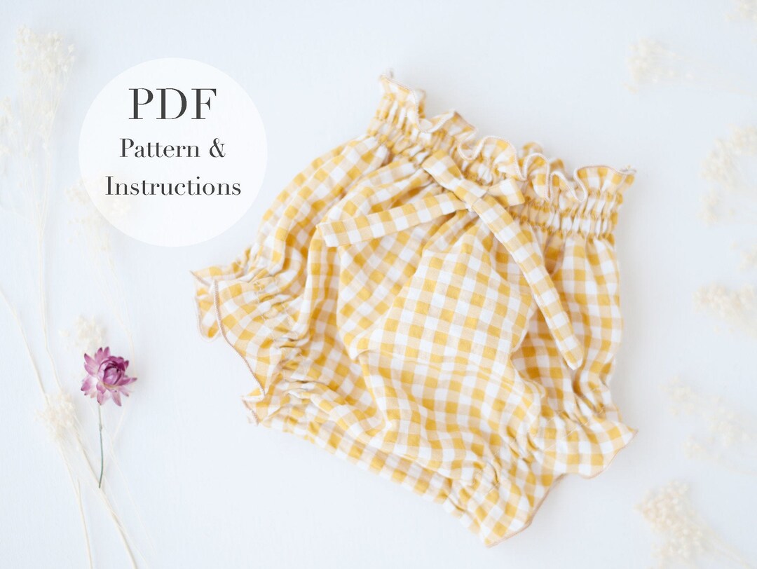 Baby Bloomers Sewing Pattern: Diaper Cover (PDF Pattern, 1-36 Months ...