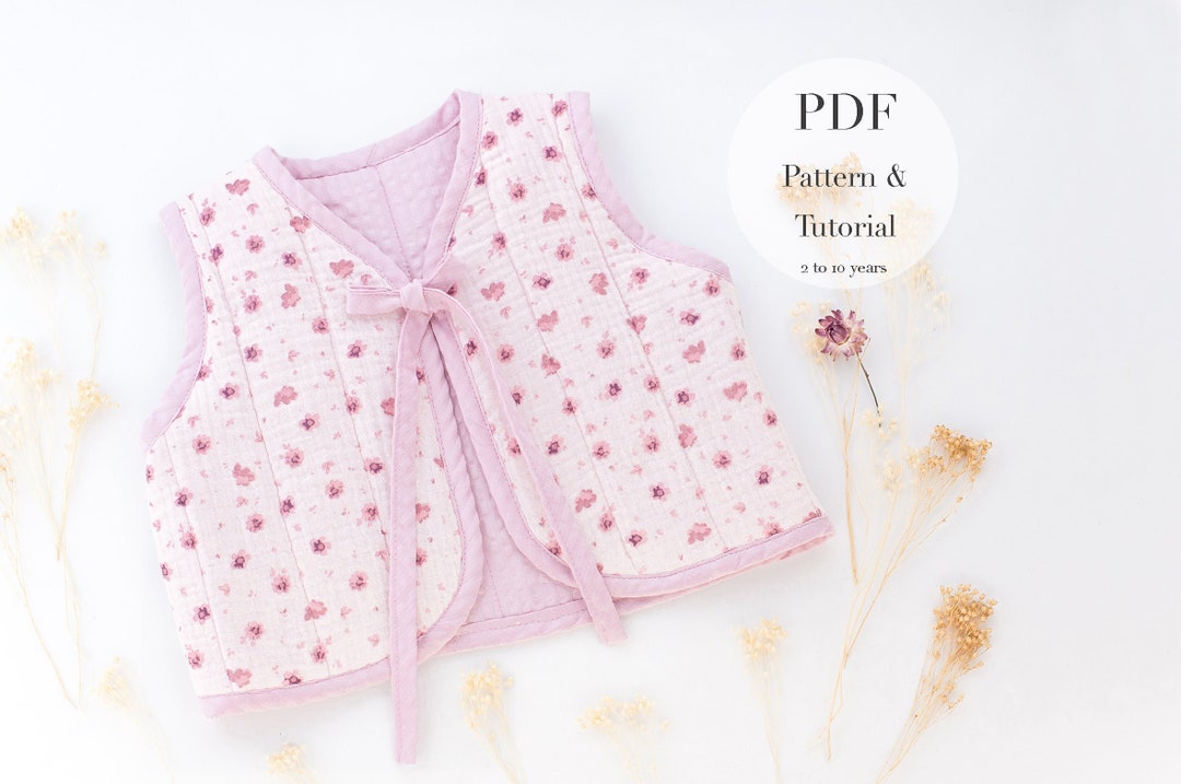 Children's Quilted Vest Sewing Pattern & Tutorial (PDF) - Etsy
