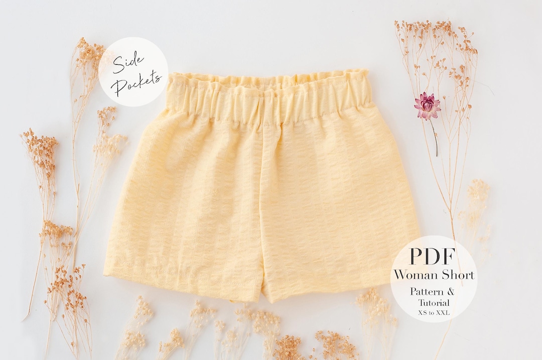 Women's Shorts Sewing Pattern With Pockets (sizes XS-XXL) (PDF) - Etsy
