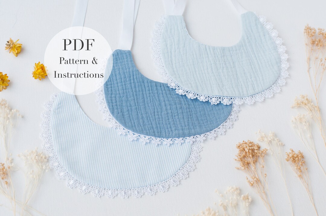 Baby Bib Sewing Pattern & Tutorial: Easy Beginner Project (PDF Download ...