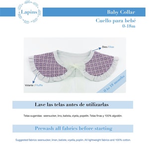 Peter Pan Fake Collar Tutorial 0 to 18 Months, False Collar Pattern and ...