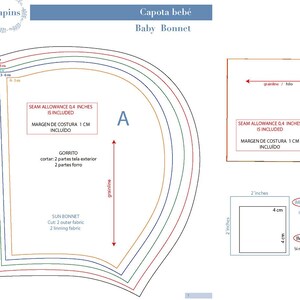 Baby Bonnet PDF Sewing Pattern Baby Sun Bonnet Baby Hat - Etsy Australia