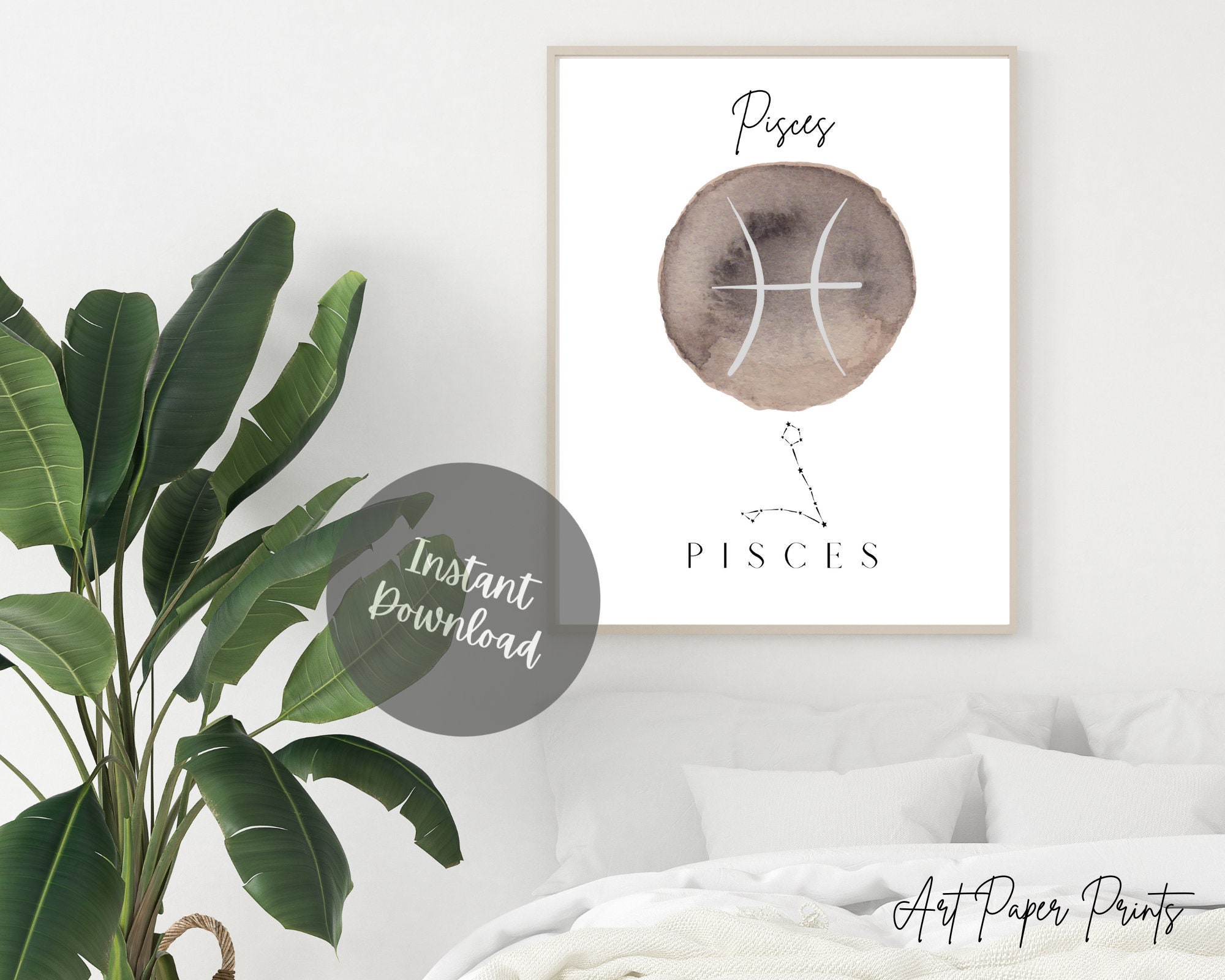 Pisces Pisces wall art Pisces wall decor Pisces art | Etsy