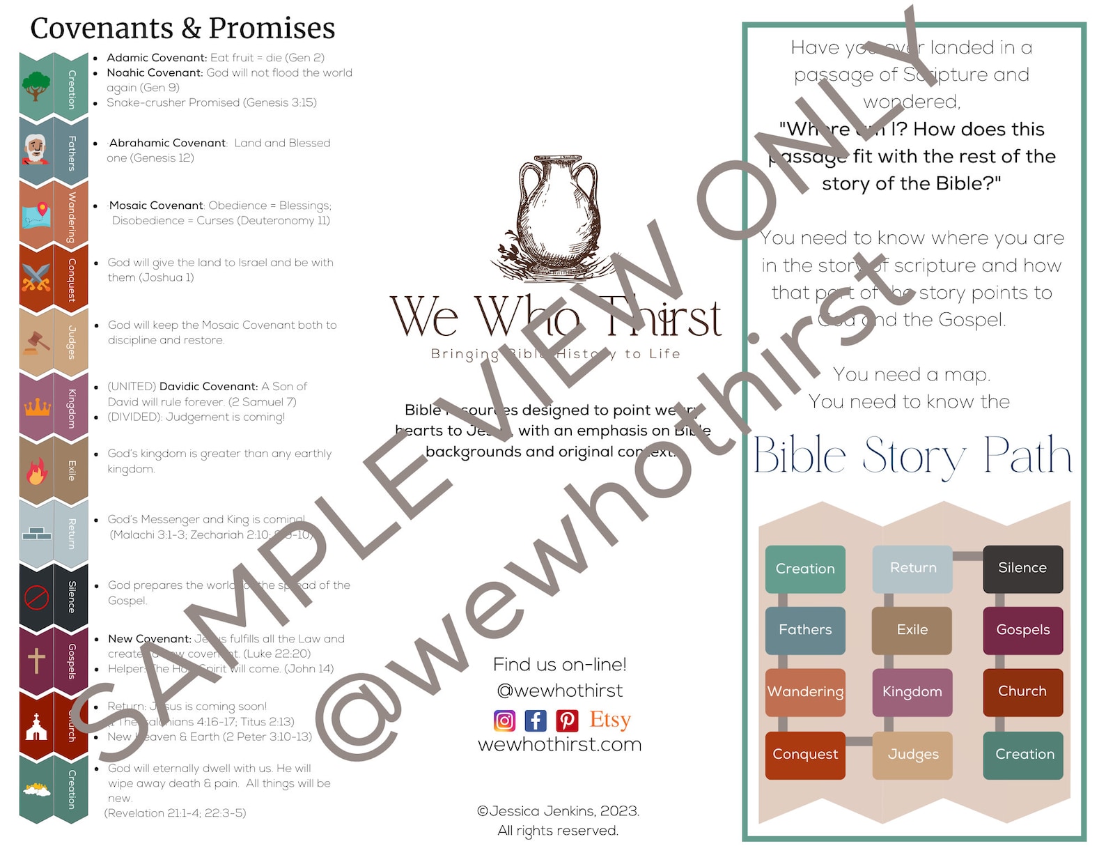 Bible Story Path Brochure, God's Big Story, Sunday School, Bible Insert ...