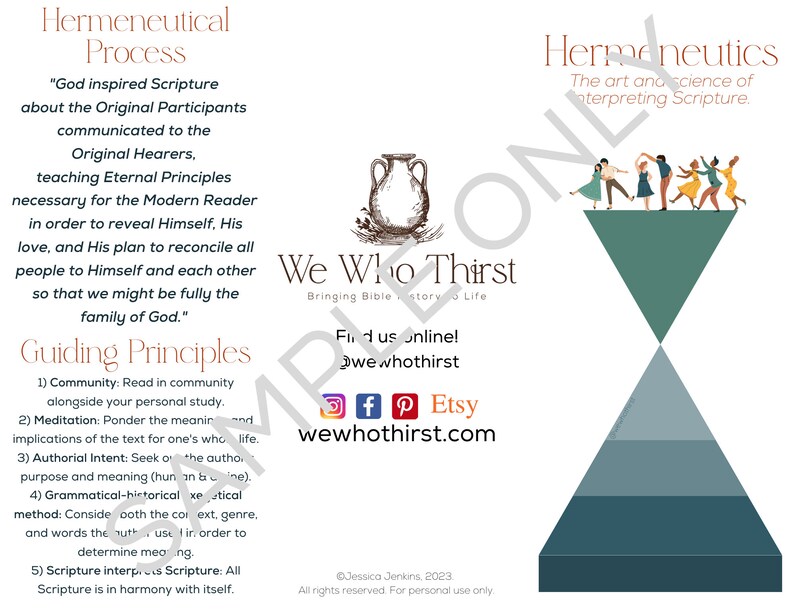 Hermeneutics Brochure, Bible Study Help, Bible Insert, Theology ...