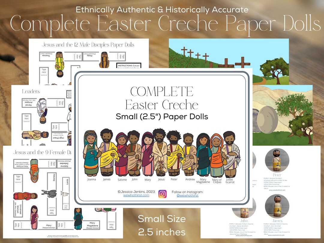 Easter Creche Paper Dolls, Historically Accurate Bible, Resurrection ...