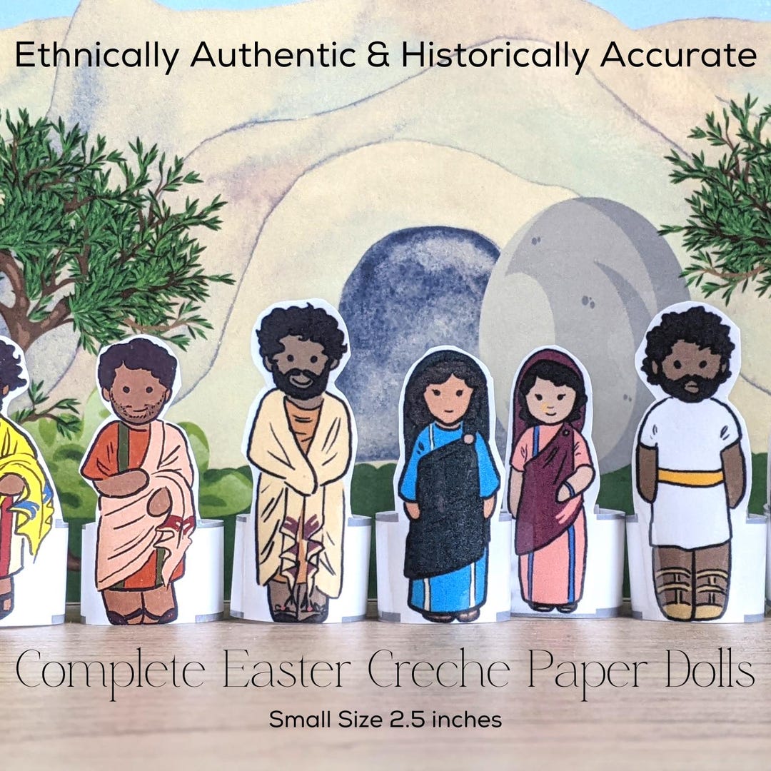 Easter Creche Paper Dolls, Historically Accurate Bible, Resurrection ...