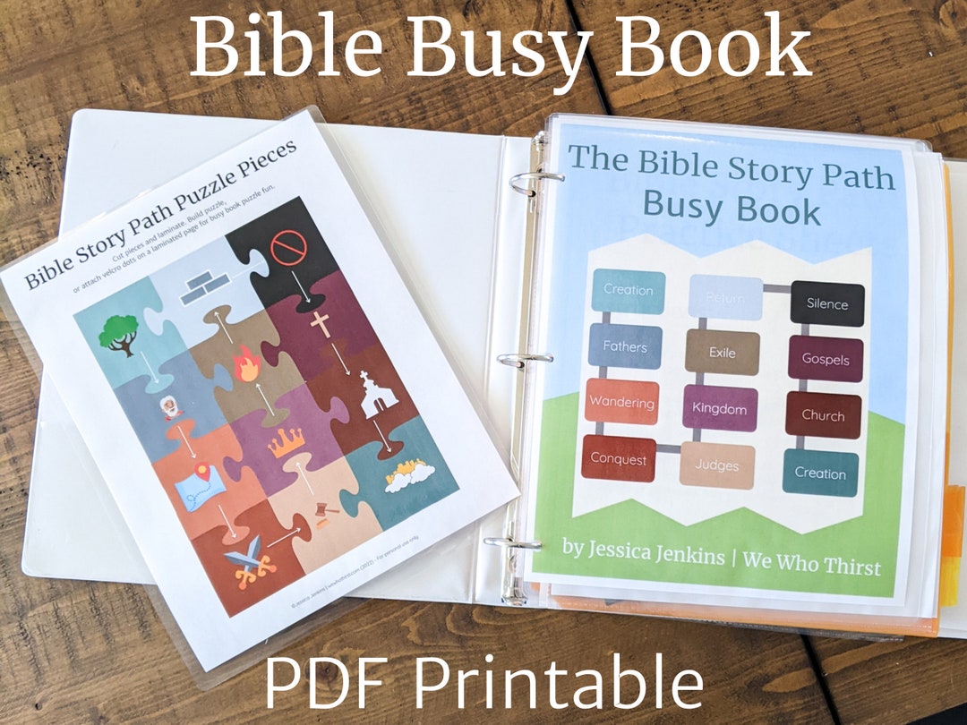 Bible Story Path Busy Book, Bible Busy Binder, Bible Timeline, Bible ...