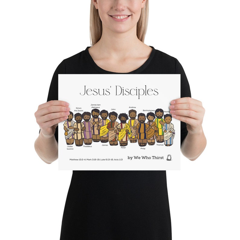 12 Disciples Poster, Historically Accurate, Twelve Apostles, Jesus ...