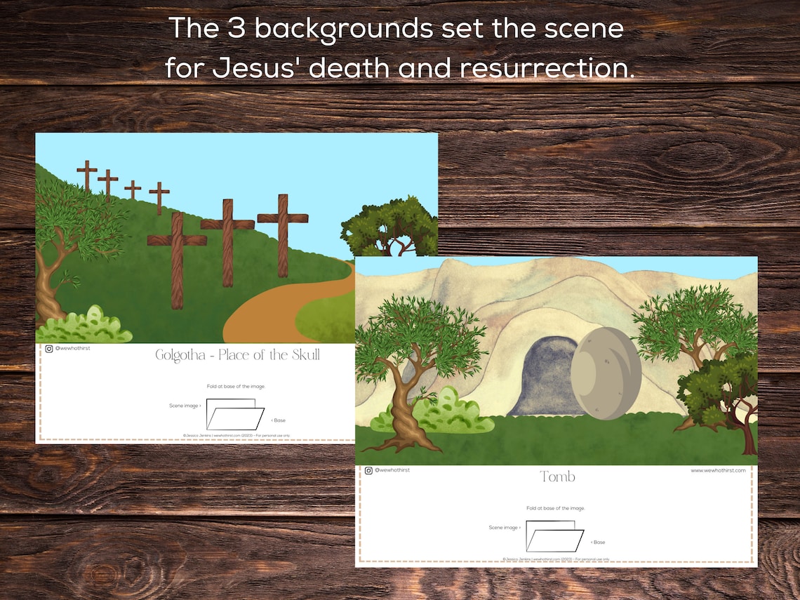 Small Cross & Tomb Paper Dolls, Historically Accurate Easter ...