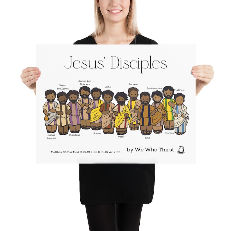 12 Disciples Poster, Historically Accurate, Twelve Apostles, Jesus ...