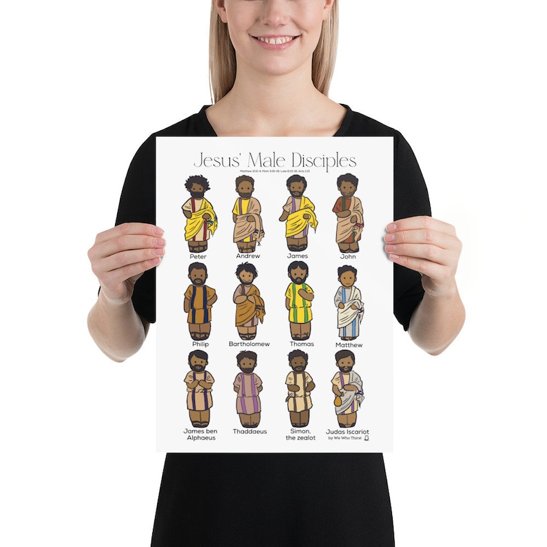 Twelve Disciples Poster, 12 Apostles, Historically Accurate, Jesus ...