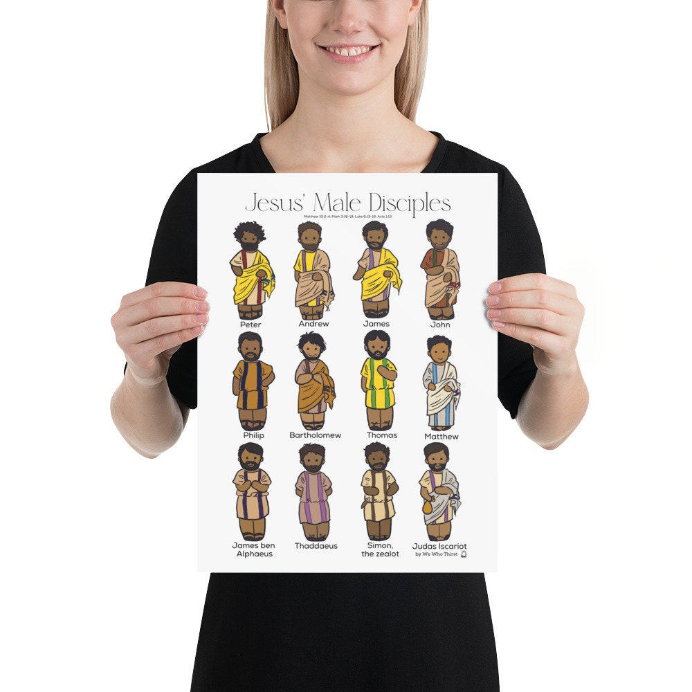 Twelve Disciples Poster, 12 Apostles, Historically Accurate, Jesus ...