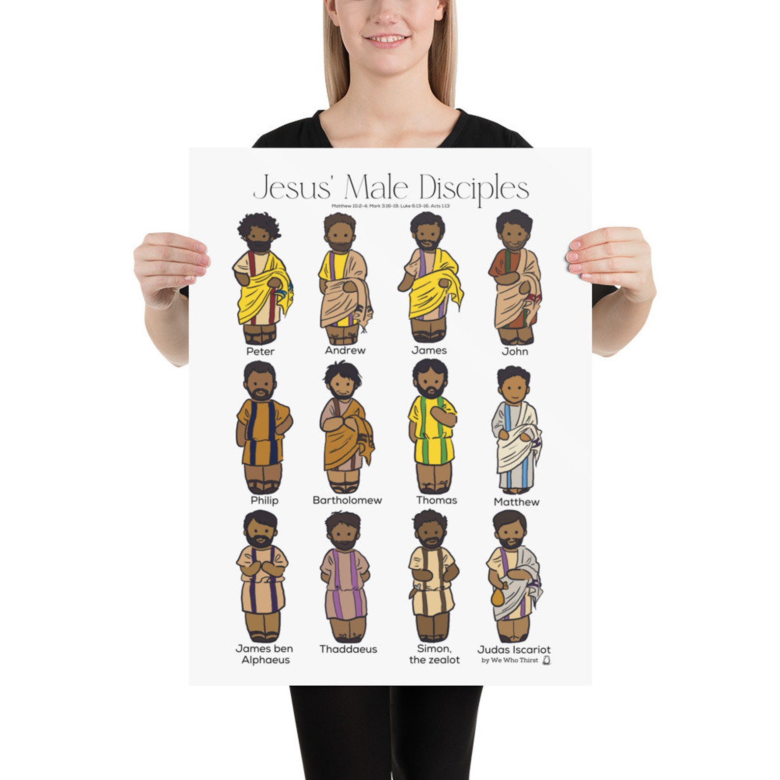 Twelve Disciples Poster, 12 Apostles, Historically Accurate, Jesus ...