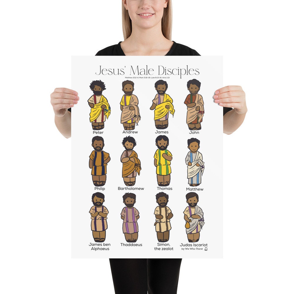 Twelve Disciples Poster, 12 Apostles, Historically Accurate, Jesus ...