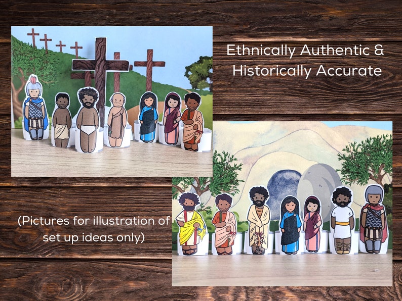 Small Cross & Tomb Paper Dolls, Historically Accurate Easter ...