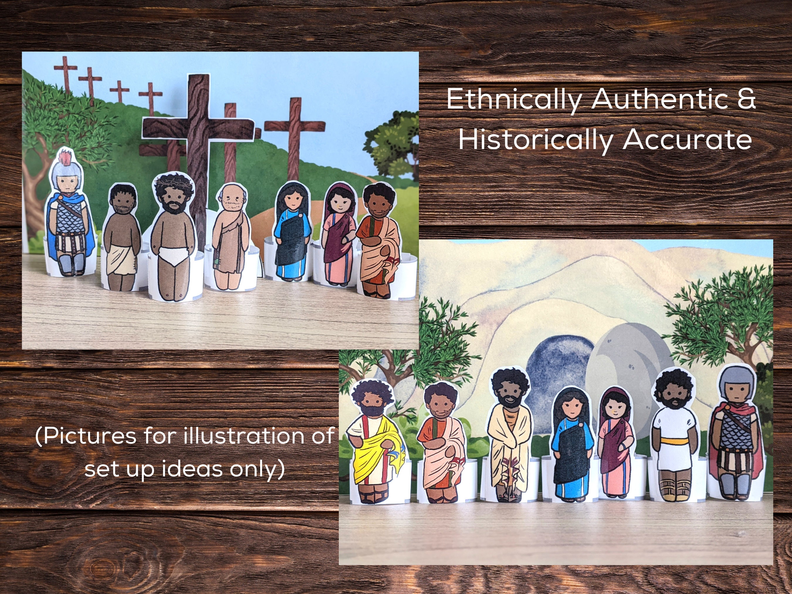 Small Cross & Tomb Paper Dolls, Historically Accurate Easter ...