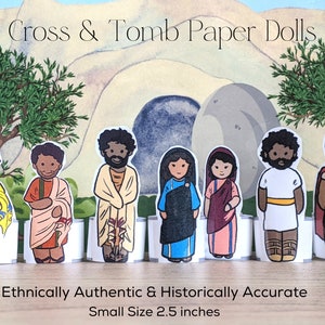 Small Cross & Tomb Paper Dolls, Historically Accurate Easter ...