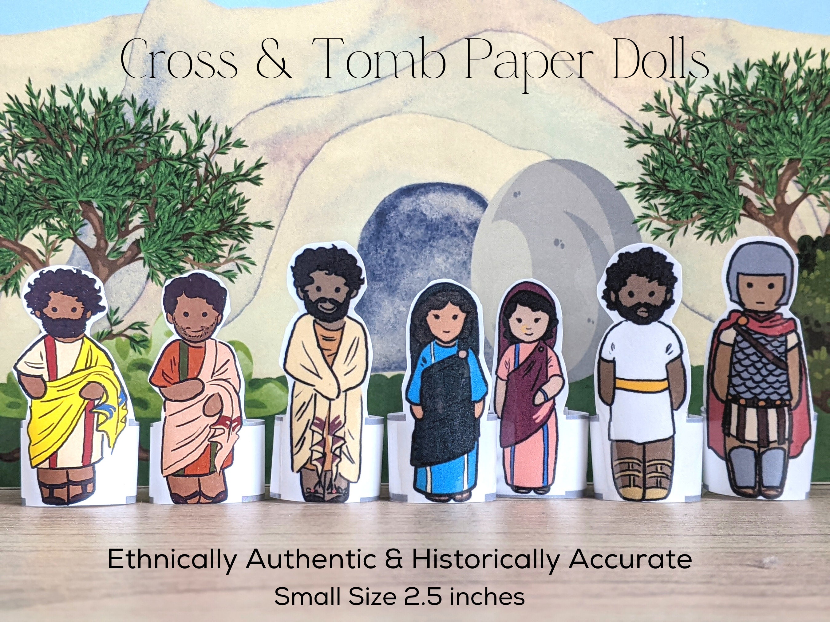 Small Cross & Tomb Paper Dolls, Historically Accurate Easter ...