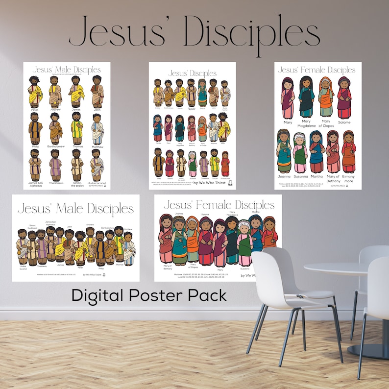 Jesus' Disciples Posters, Digital Poster Pack, Female Disciples, Women ...