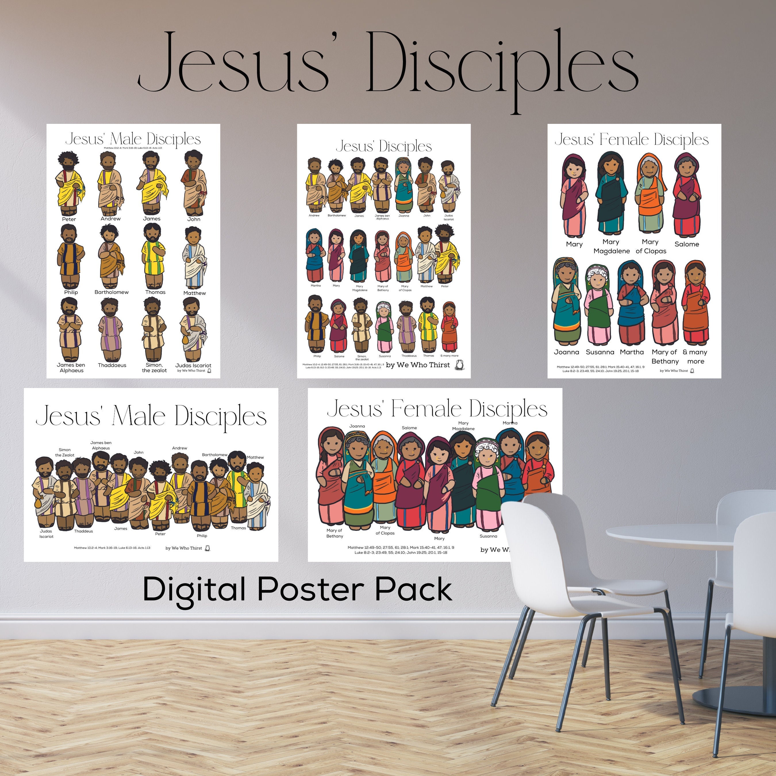 Jesus' Disciples Posters, Digital Poster Pack, Female Disciples, Women ...