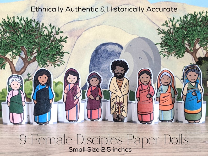 Small Female Disciples Paper Dolls, Historically Accurate Bible ...