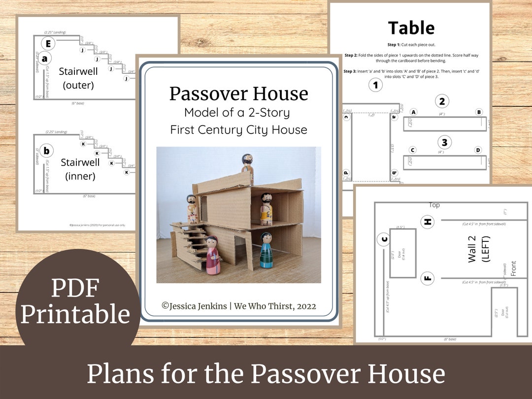 DYI Passover House Plans, PDF Printable, Digital Download, Last Supper ...