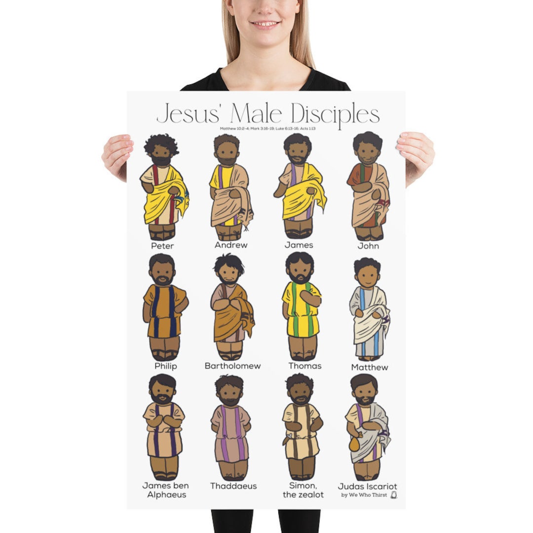Twelve Disciples Poster, 12 Apostles, Historically Accurate, Jesus ...