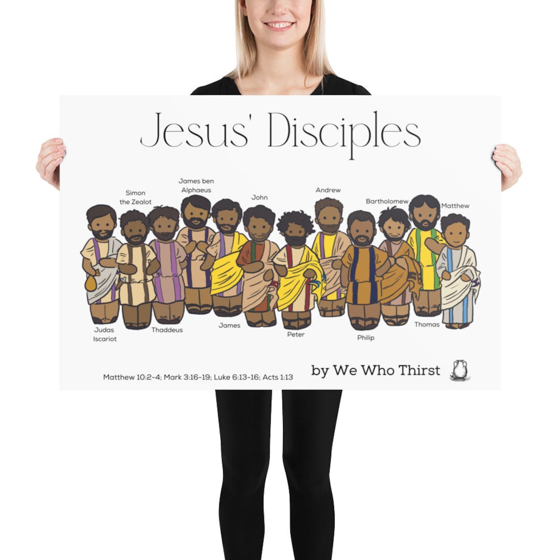 12 Disciples Poster, Historically Accurate, Twelve Apostles, Jesus ...