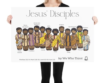 Twelve Disciples Poster, 12 Apostles, Historically Accurate, Jesus ...