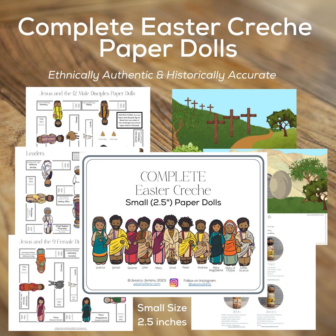 Easter Creche Paper Dolls, Historically Accurate Bible, Resurrection ...